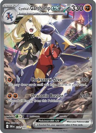 Cynthia's Garchomp ex 232/182 - Holofoil SV10 Destined Rivals - Specia ...