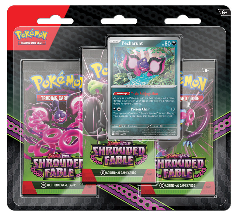 Pokémon TCG: Shrouded Fable 3-Pack Blister (Pecharunt) [Pre-Order ...
